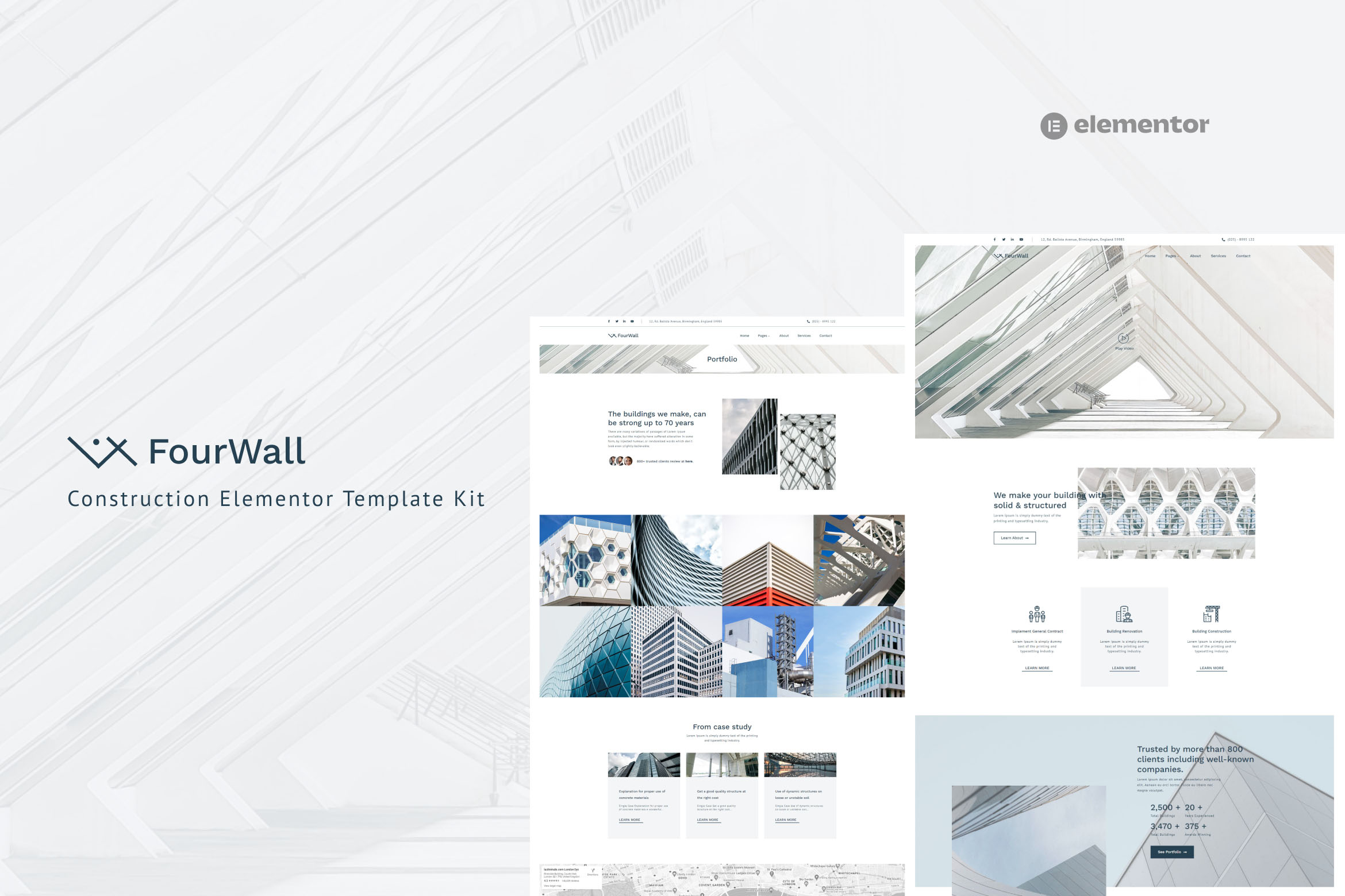 FourWall - Construction Elementor Template Kit by Alt-Desain | ThemeForest